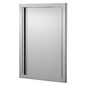 VEVOR BBQ Access Door 17W x 24H Inch, Vertical Single BBQ Door Stainless Steel with Recessed Handle, Outdoor Kitchen Doors for BBQ Island, Grill Station, Outside Cabinet