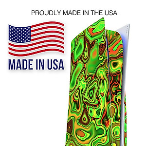ITS A Skin Skins Compatible with Sony Playstation 5 Console Disc Edition - Protective Decal Overlay Stickers wrap Cover - Green Glass Trippy Psychedelic