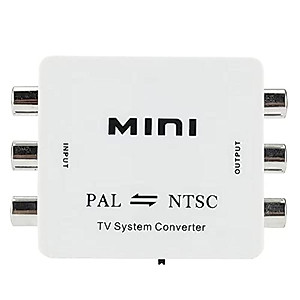 SAIZHUO PAL to NTSC Converter, Mini 1080P PAL NTSC Mutual Conversion PAL to NTSC/NTSC to PAL Converter, for TV, DVD Player/Recorders, VCR, etc
