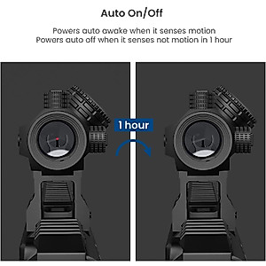 Feyachi V30 2MOA Red Dot Sight Auto On & Off 1x20mm Compact Reddot Optics with Low Profile and Absolute Co-Witness Mount, Flip Up Lens Covers and Anti Reflection Device