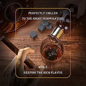 Gifts for Men Dad, Whiskey Stones, Stocking Stuffers, Valentines Day Anniversary Birthday Gift Ideas for Him Boyfriend Husband Grandpa Uncle, Bar Accessories Cool Stuff Retirement Bourbon Presents