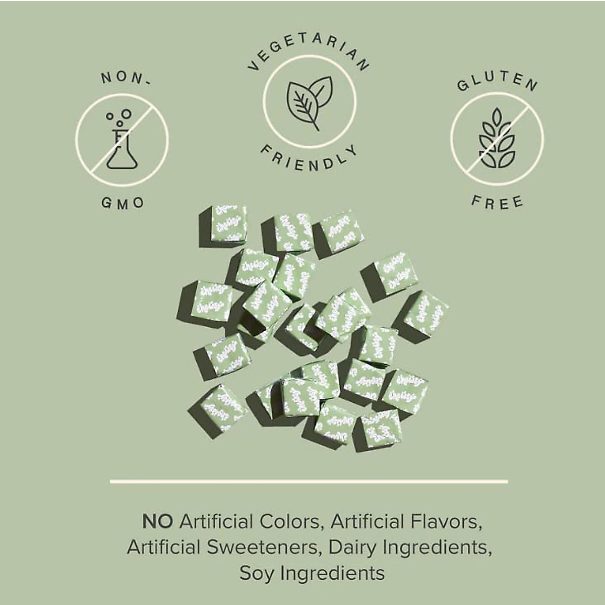 Chewsy Peaceful Sleep Chews, Sleep Support, 3 mg Melatonin, 200 MGS L-Theanine, Chamomile, Lemon Balm, Magnolia, Nighttime Sleep Aid, Naturally Minty Chews, Promotes restful Sleep, 30-Day Supply (1)