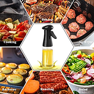 AItaf 2pcs Oil Sprayer For Cooking Mister Spray Bottle Olive Oil Dispenser Bottle Continuous Spray Bottle Oil Dispenser Bottle For Kitchen Glass Spray Bottles for Air Fryer,Salad,BBQ,Kitchen Gadgets