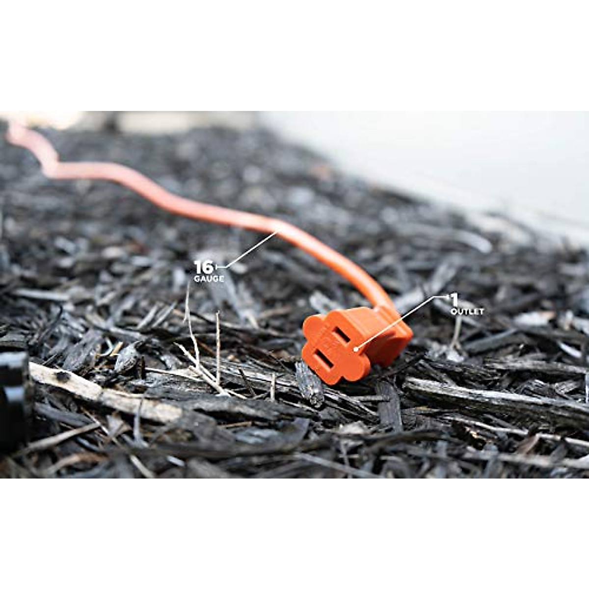 Woods Light Duty Extension Cord, 50Ft, 16 Gauge, General Purpose Cord, SJTW, Orange, 0723