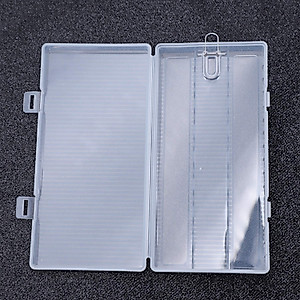 Onwon 2 Pack 8 Cell 18650 Plastic Battery Storage Case with Hook Holder Waterproof Transparent Clear Hard Plastic Battery Box Organizer for 8 x 18650 Size Batteries