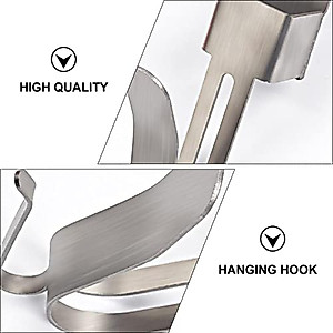 Gadpiparty Waist Tool Rack Waist Hanging Rack Utility Pouch Garage Tool Hooks Hangers Waist Tool Bag Tool Carrying Rack Electric Mounting Pole Garage Hooks Heavy Duty Stainless Steel Silver