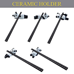 Chopstick Rest Panda Chopstick Holder Panda Gifts Solid Ceramic Ornament Rack Stand Holder for Chopsticks Forks,Spoons,Knives,Paint Brushes(5PC)
