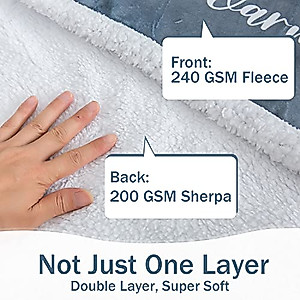 mami home get Well Soon Gift Blanket, Healing Thoughts Positive Energy Comfort Blanket, Flannel Fleece Sherpa Throw Blanket 60x50 (Grey, 60x50)