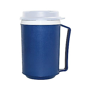 Rehabilitation Advantage Plastic Insulated Blue Mug with White Tumbler Lid (12oz)