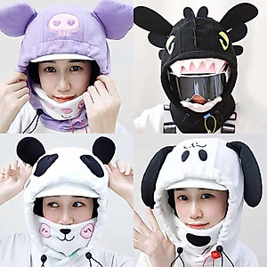 White Bear Winter Balaclava Polar Bear Ski Face Warmer Snowboard Gear Animal Headwear