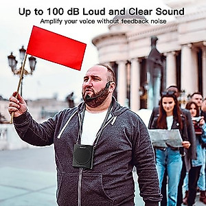 Bietrun Portable Voice Amplifier with Wired Microphone Headset and Waistband, Volume up to 100 dB, Rechargeable Personal Voice Amplifier for Teachers, Tour Guide, Coach, Presentation, Yoga, Fitness