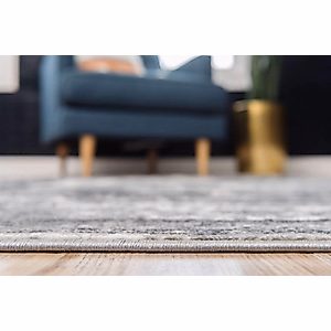 Unique Loom Sofia Collection Area Rug - Salle Garnier (3' 3" x 5' 3" Rectangle, Gray/ Ivory)