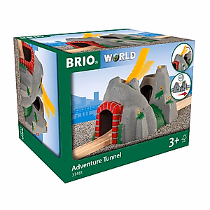 BRIO World - 33481 Adventure Tunnel - Interactive Toy Train Accessory for Kids | Enhances Motor Skills | Compatible with All BRIO Train Sets | FSC-Certified Beech Wood | Ideal for Ages 3 and Up