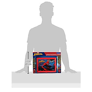 LEXiBOOK Disney Marvel Spider-Man - Educational and Bilingual Laptop French/English - Toy for Child Kid (Boys & Girls) 124 Activities, Learn Play Games and Music- Blue/Red, JC598SPi1