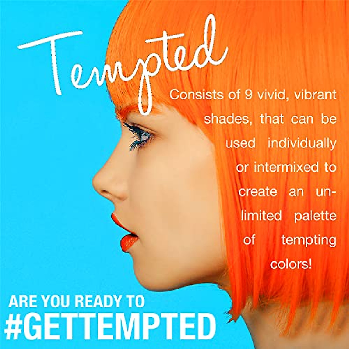 Pure Blends Tempted Intense Color Depositing Conditioner - Provides Strength, Eliminates Color Fade & Maintains Vivid Tones - Sulfate, Sodium Chloride, Paraben & Gluten Free - 8.5 Oz (Orange)