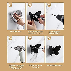 oAutoSjy 5pcs Butterfly Coat Hat Hooks Wall Mounted Metal Hooks Stainless Steel Bath Towel Hook Decorative Wall Animal Hooks Robe Hangers Home Decor Hanging Rack Hooks for Entryway Bedroom Bathroom