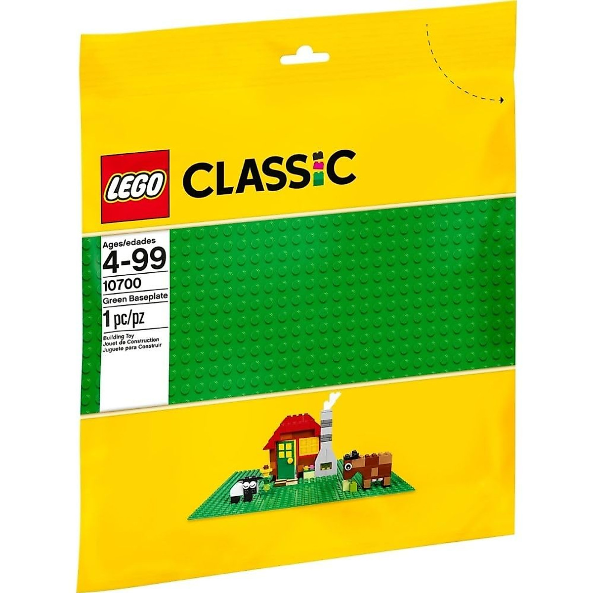 LEGO Classic Green Baseplate 2304 Supplement for Building, Playing, and Displaying Creations, 10in x 10in, Large Building Base Accessory for Kids and Adults (1 Piece)