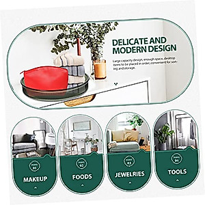 Zerodeko 2pcs rotatable Tray Lazy Susans Home Edit Organizers Kitchen Clear Bathroom Organizer Tabletop Round Turntable Storage Tray Fridge Desk Tray Tableware to Rotate The pet Household