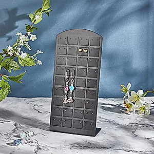 PH PandaHall 10 Packs 72 Holes Earring Holder Organizer Acrylic Ear Stud Earring Display Rack Organizer Stand L-Shape Earrings Ear Studs Jewelry Show Plastic Display Showcase (7.5 x 3.5 x 1.8 Inch)