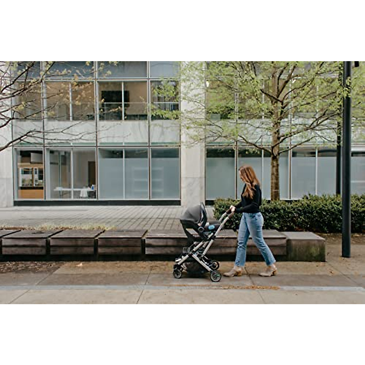 MINU V2 Stroller-Jake (Charcoal/Carbon/Black Leather)+ Adapter for MESA