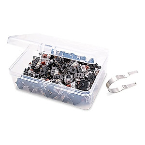 Granvela Gateron KS-8 Brown Switches with Black Bottom, Smooth Tactile Feedback, 55g Actuation Force, 3-pin Design, Compatible with Cherry MX Keyboards, 65-Pack