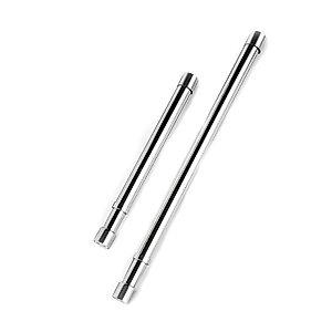 Autuwintor Hanging Closet Rod Heavy Duty with End Caps Adjustable Closet Rod 16-26 Inches Stainless Steel Silver Quantity-1pcs