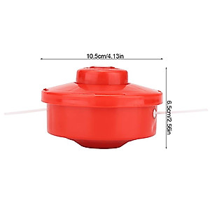 BGTOOL Universal fit Trimmer Head Bump Feed Weed Eater for Brush Cutter Grass Trimmer Petrol Straight Shaft Strimmer M10 x 1.25 LH (RED)