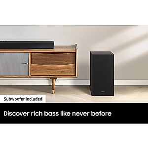 SAMSUNG HW-B43M 2.1ch Soundbar, Bluetooth Multi Device Connection, Wireless Surround Sound Compatible w/Dolby Audio (2022)
