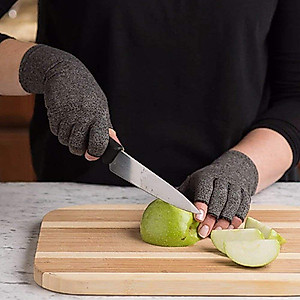 XJXJ Compression Gloves - Healing Pain Relief for RSI Carpal Tunnel Tendonitis Sprains gaming gloves (Color : Grey, Size : Medium)