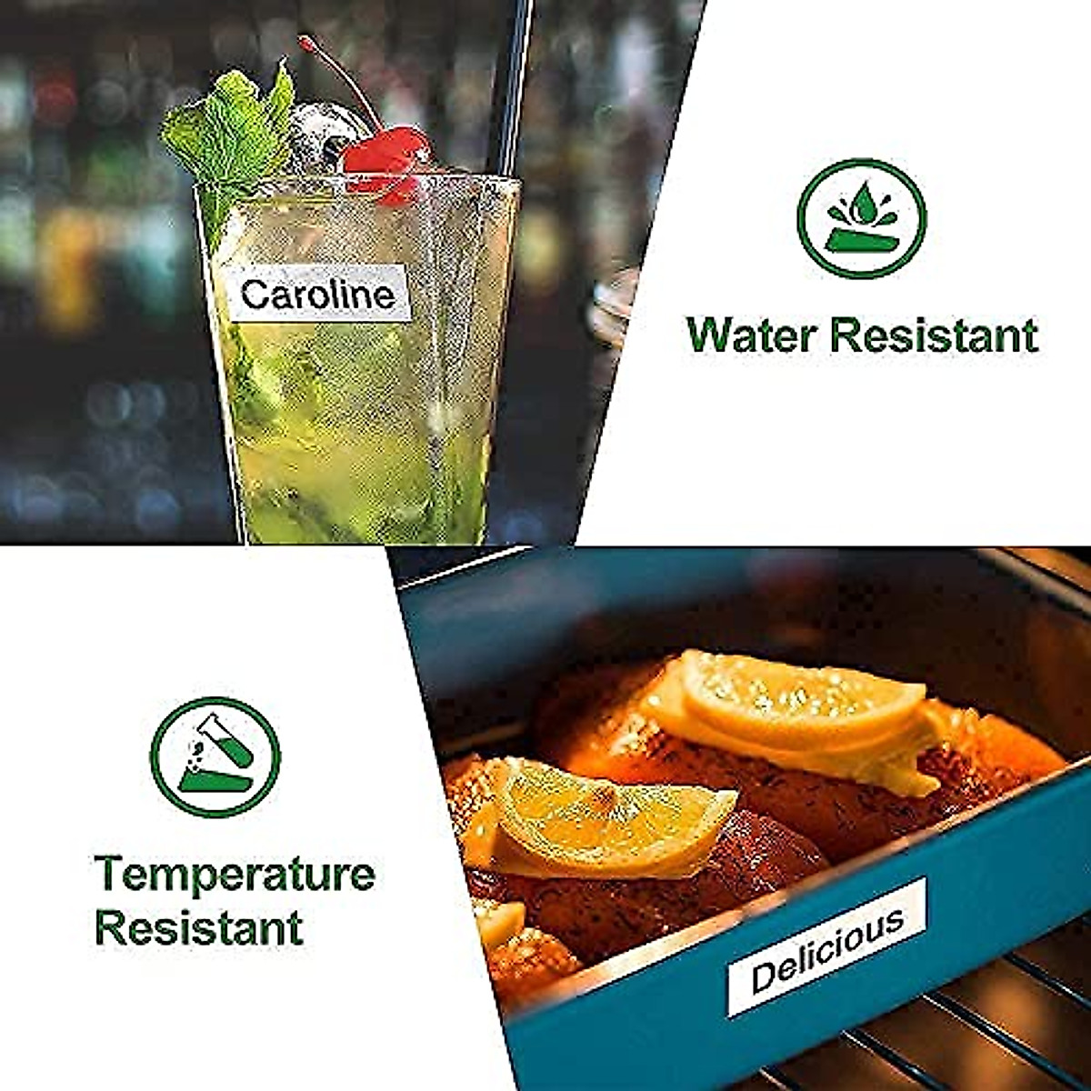 6 Pack Colors + 4 Pack White Compatible with Brother P Touch TZe Label Tape 12mm 0.47'' Laminated for PTouch PT D210 H110 D400 Label Maker, Black on White/Orange/Red/Blue/Yellow/Green, 10-Pack