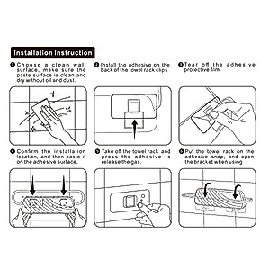 Poeland Folding Single Towel Racks - Wall Mounted Towel Bar Organizer Suitable for Kitchen, Bathroom, Laundry and Other Places
