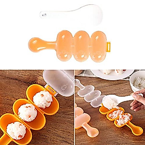 Sushi Shake Rice Ball Mold, Animal Shapes Sushi Mold (3 Pcs + 1 Pcs) Diy Tool Kitchen Sushi Tool