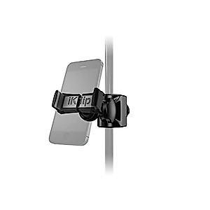 IK Multimedia iKlip Xpand Mini mic Stand Phone Holder, Compatible with iPhone & Android Smartphones 3.5" to 6", with Adjustable 360° Swivel