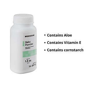 McKesson Baby Powder - Cornstarch, with Aloe and Vitamin E - Fresh Scent, 1.5 oz, 24 Count