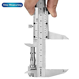 Spurtar Stainless Steel Vernier Caliper 6 inch / 150mm Caliper Measuring Tool 1/128in 0.05mm High Precision Manual Caliper Pie de Rey - Calipers Non Digital
