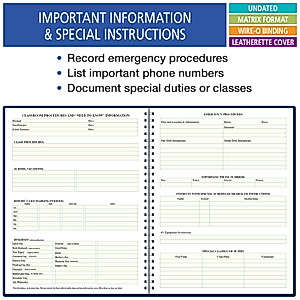Elan Publishing Company 7 Period Teacher Lesson Plan; Days Horizontally Across The Top (W101)