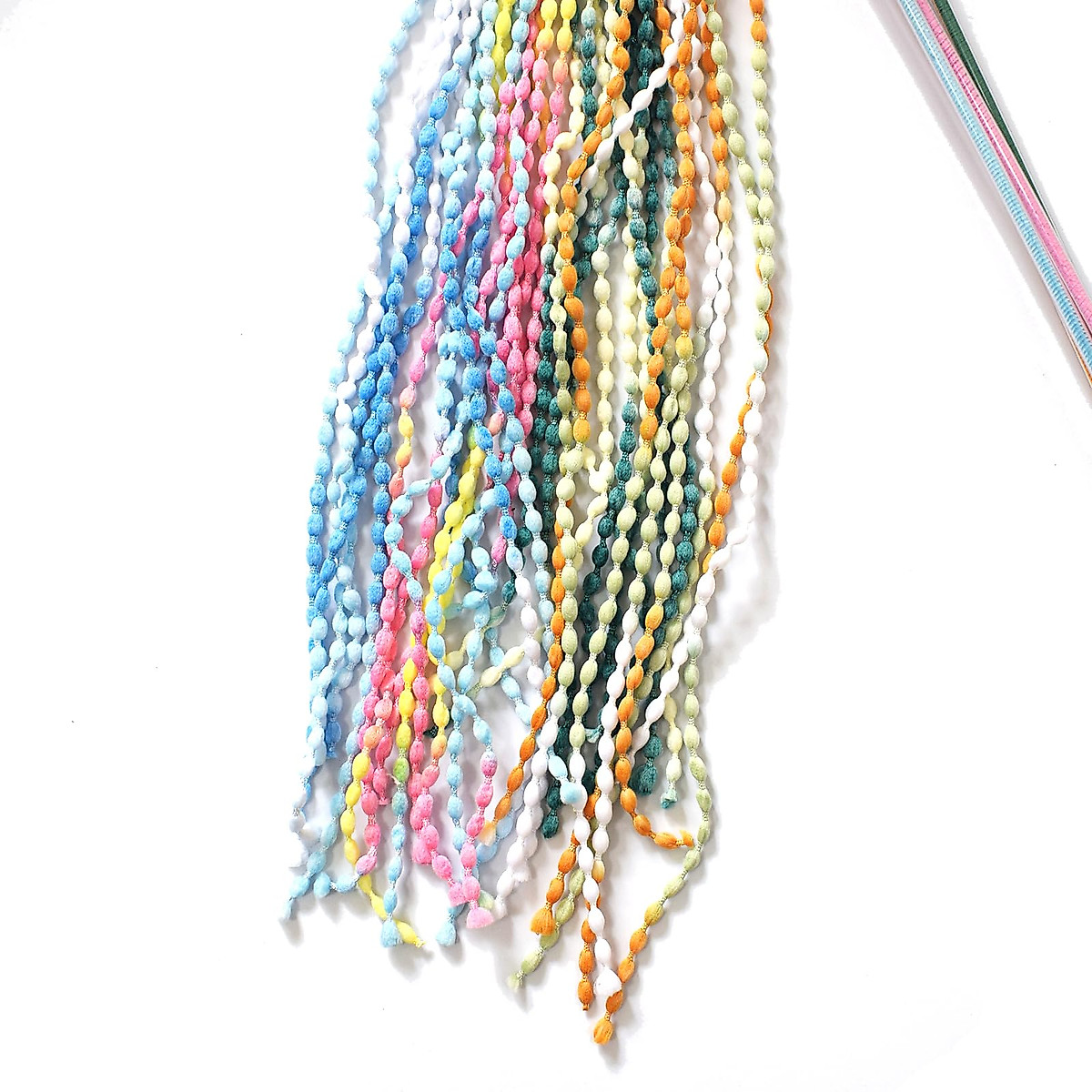 IUHKBH Cat Teaser Toys, 4 PCS Plush Srtip Cat Wands Interactive Cat Teasing Stick Vibrant Cat Teaser Wands with Bell for Cat Kitten Having Fun Exerciser Playing