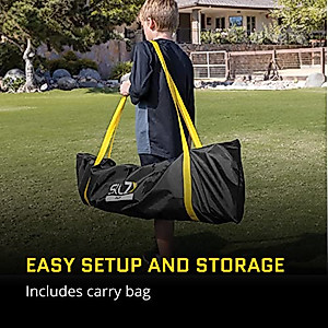 SKLZ Portable Baseball and Softball Hitting Net with Vault, Black, 7 x 7 feet