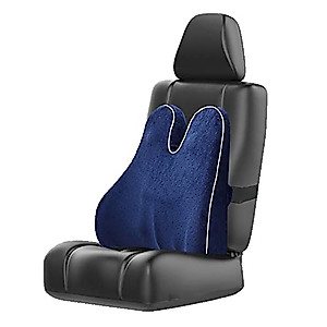 Memory Foam Car Seat Waist Lumbar Back Cushion Lumbar Side Support Spine Coccyx Cushion Office Chair Support (Color : Pink)