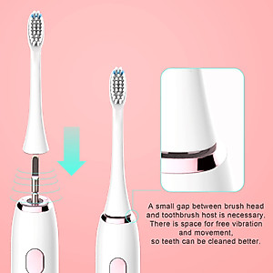 BTFO 2 Pcs Electric Toothbrush Heads for BTFO 1741-02 (White)