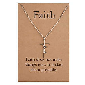 Lcherry Gifts for Women Faith Cross Necklace for Women Jewelry Necklace Gifts