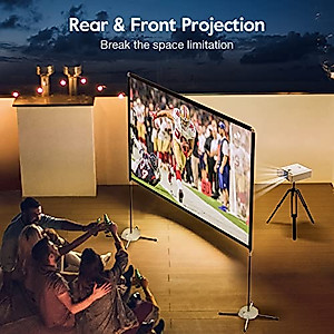 Projector Screen with Stand 120 inch Outdoor Indoor Projection Screen, Osoeri 16:9 4K Portable Double-Sided Front Rear Projections Movies Screen with Carry Bag for Home Theater Office Backyard Travel