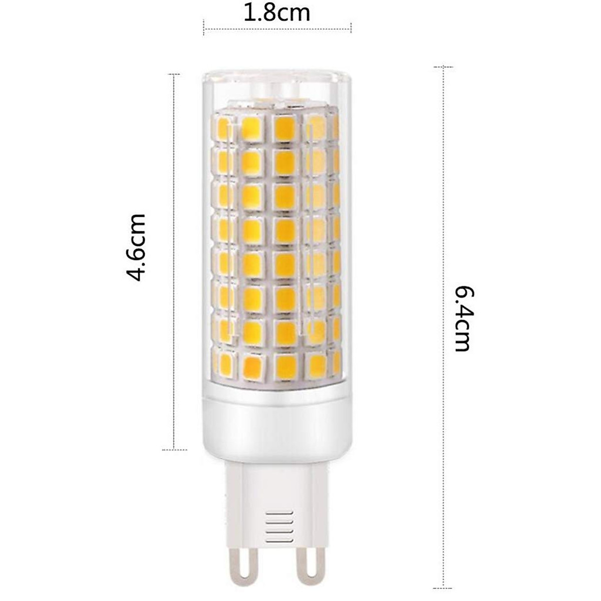G9 LED Light Bulbs G9 Bi-Pin Base 9W (Equivalent to 100W Halogen Replacement) Warm White 3000K LED Corn Light for Home Living Room Bedroom Chandelier,102 LED 2835 SMD,Pack of 3