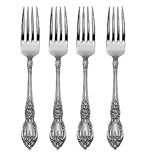 Oneida Wordsworth Set of 4 Dinner Forks, Silver