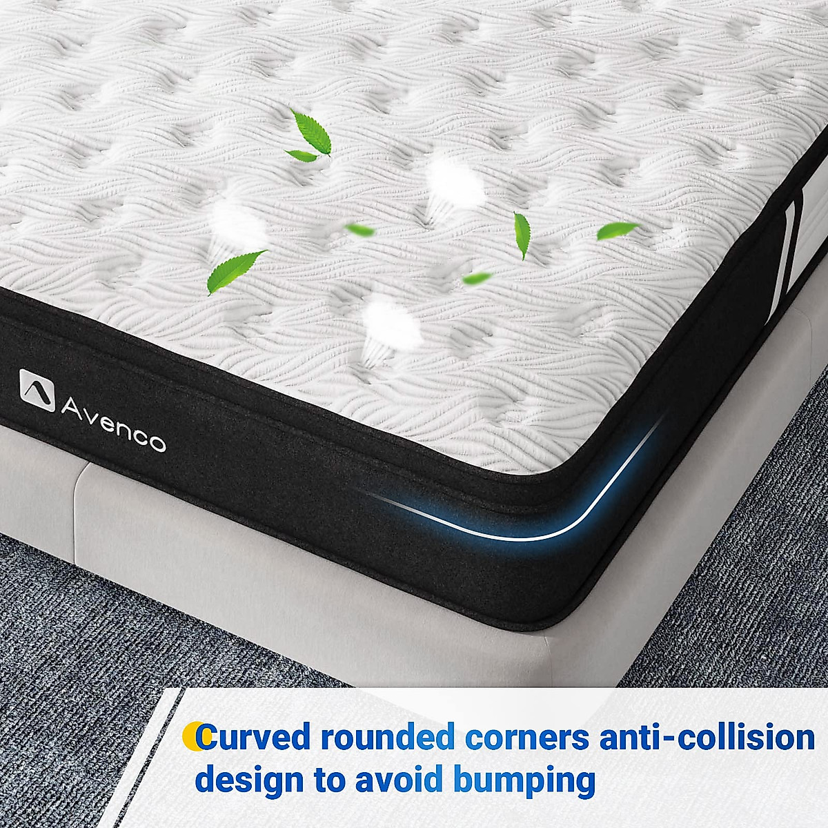 Avenco King Mattress, 10 Inch Innerspring Hybrid Mattress with Gel Memory Foam and Pocket Springs King Size Mattress for Motion Isolation, Pressure Relief & Supportive, CertiPUR-US Certified