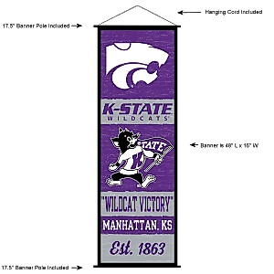 Kansas State Wildcats Banner and Scroll Sign