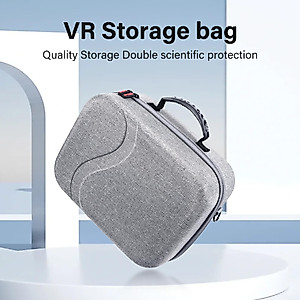 Large Carrying Case for Meta Quest 3S/3, Hard Travel Case Compatible with BOBOVR S3 Pro/KIWI Design Battery Head Strap, Quest Controller and Accessory, Portable Hard Shell Travel Bag, Grey