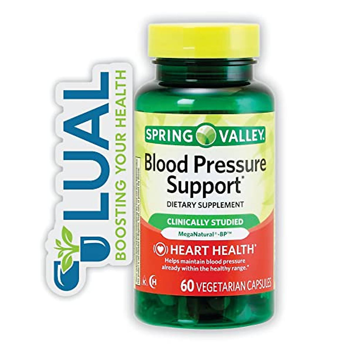 Spring Valley Blood Pressure Support, Heart Health, 60 Capsules. Includes Luall Fridge Magnetic