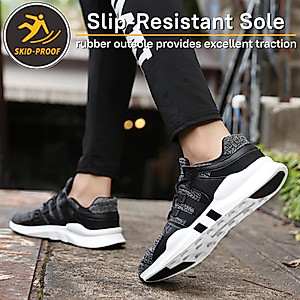 SUADEX Steel Toe Shoes for Men Lightweight Indestructible Work Shoes Women Breathable Safety Shoes Grey 11 Women/9.5 Men
