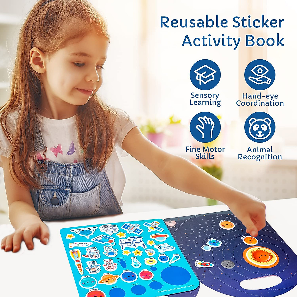 Sank Portable Jelly Quiet Book, Toddler Busy Book, 6 Themes Preschool Learning Activities Quiet Book, Preschool Activity Learning Books for Babies/Toddlers Ages 3-6